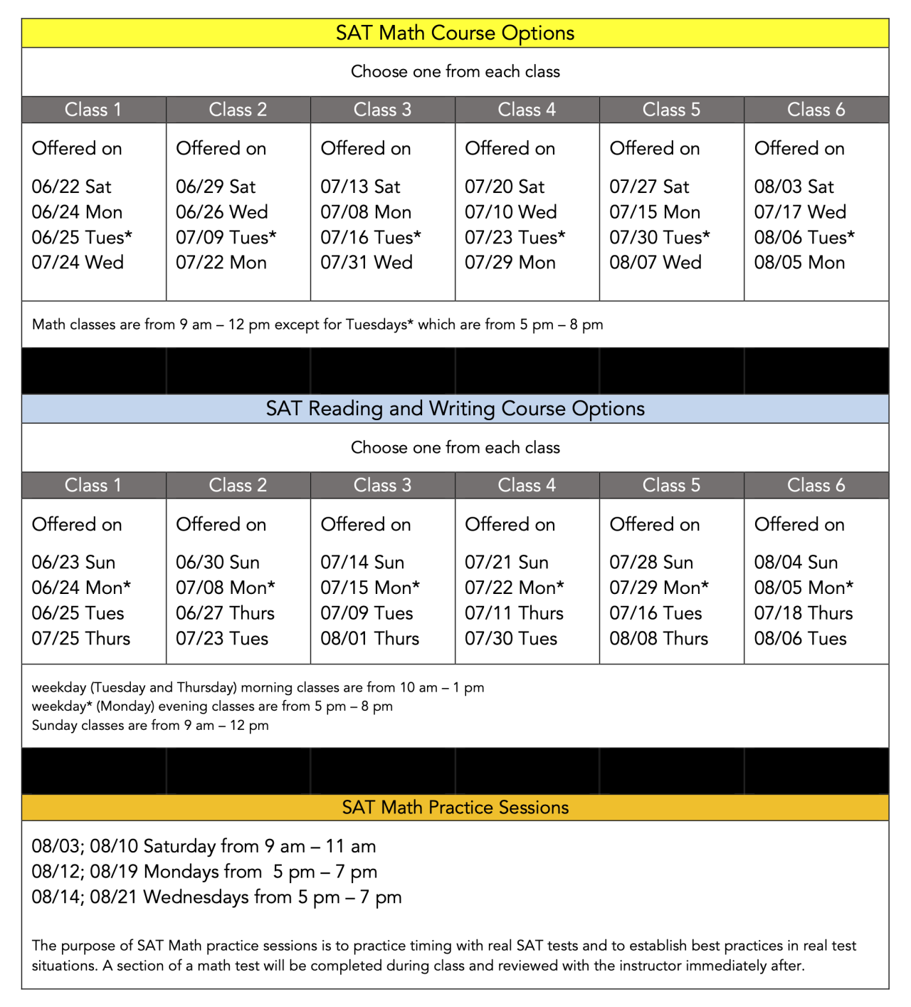 Summer SAT Group Course - Disciplined Minds